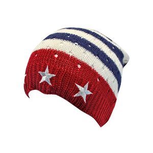 Luxury Divas | Accessories | American Flag Red White Blue Beanie Cap ...